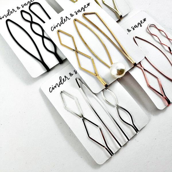 "Trio" Bobby Pin Sets - Cinder & Sage