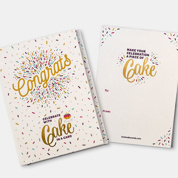InstaCake Card - Congrats - Vanilla - Cinder & Sage