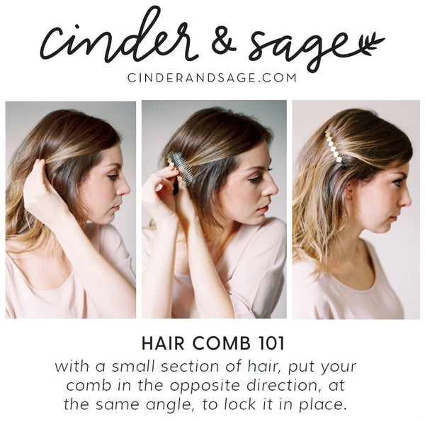 "Prairie Girl" Small Hair Comb - Cinder & Sage