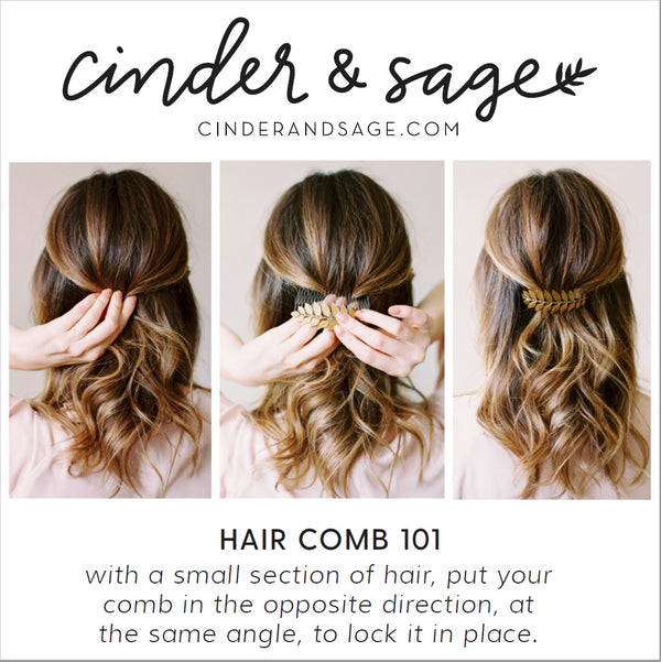 "Prairie Girl" Small Hair Comb - Cinder & Sage