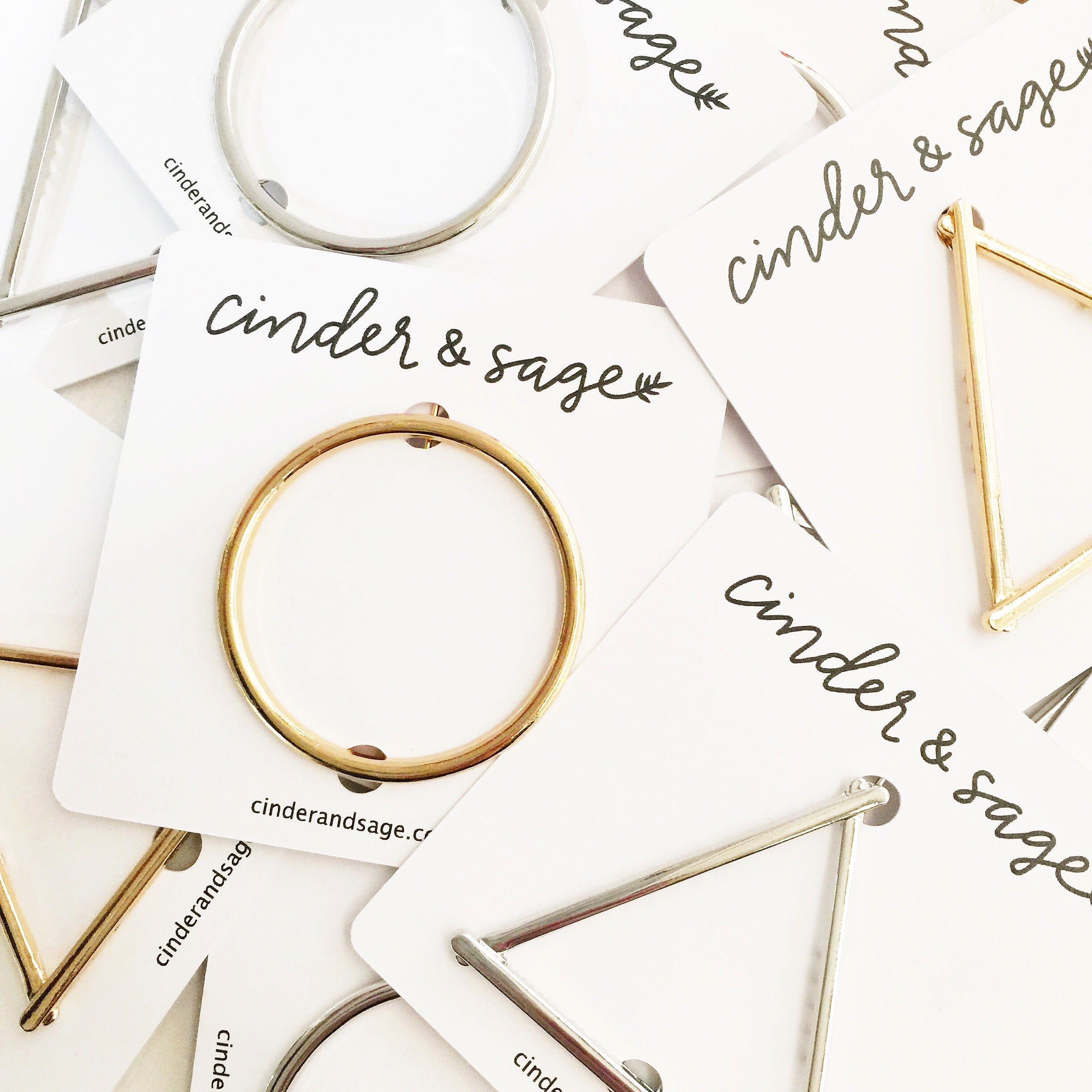"Sunday" Hair Clips - Triangles & Circles - BOGO SALE! - Cinder & Sage